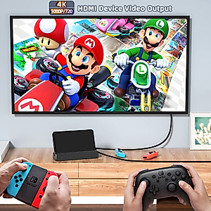 Switch Dock for Nintendo Switch/Switch OLED,Portable Dock with 1000Mbs LAN Port 4K HDMI TV USB 2.0 Port and USB C Charging Port,Compatible with Nintendo Switch