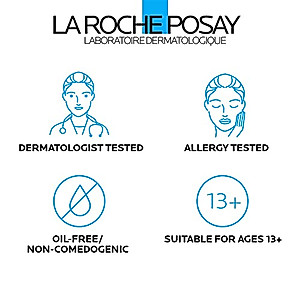 La Roche-Posay Toleriane Double Repair Matte Face Moisturizer, Daily Gel Moisturizer For Oily Skin Control with Niacinamide, Oil-Free, Non-Comedogenic, Moisturizing for Sensitive Skin