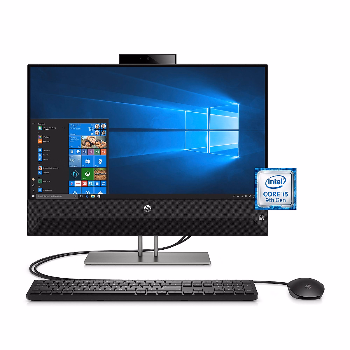 HP 4NN56AA#ABA Pavilion 24-Inch All-in-One Computer, Intel Core i5-9400T, 12 GB RAM, 512 GB Solid State Drive, Windows 10 (24-Xa0032, Black)