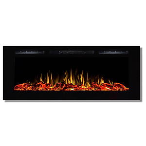 Regal Flame Fusion 50Ó Log Built-in Ventless Recessed Wall Mounted Electric Fireplace Better Than Wood Fireplaces, Gas Logs, Inserts, Log Sets, Gas, Space Heaters, Propane