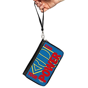 Buckle-Down Women's PU Zip Around Wallet Rectangle-Superman, 7.5"x4.5"