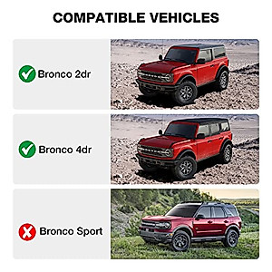 Sulythw Tow Trailer Hitch Receiver for Ford Bronco, Heavy Duty Class 3 2-Inch Receiver 2-Door 4-Door 2021 2022 with Trailer Hitch Receiver Cover(NOT for Bronco Sport)