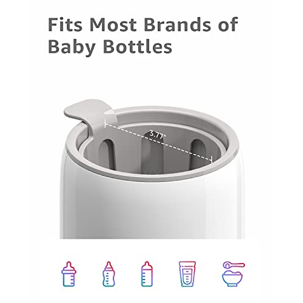 Bottle Warmer, GROWNSY 6-in-1 Fast Baby Milk Warmer for Breastmilk or Formula, Accurate Temperature Control, with Defrost, Sterili-zing, Keep, Heat Baby Food Jars Function