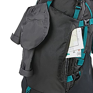 High Sierra Pathway 2.0 Backpack with Hydration Storage Sleeve, for Hiking, Biking, Camping, Traveling, Black, 60L