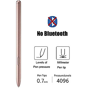 Tab S7 / S7+ S Pen Replacement Stylus Pen S Pen for Samsung Galaxy Tab S7 / S7 Plus/ S7 FE (EJ-PT870) + Tips/Nibs (Without Bluetooth) (Bronze)
