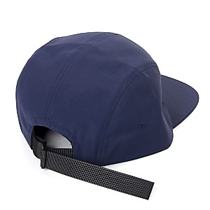 DongKing 5 Panels Classic Baseball Cap Camp Cap Taslon Short Brim Cap Quick Dry Hat Flat Bill Big Size Large Caps (US, Numeric, 7 1/2, DK Blue)