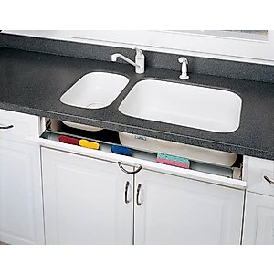 Tip-Out Tray Slim Cut-To-Size with 1 Pair ETH Hinges/End Caps Sink & Base Accessories - 6541-36-11-ETH - 36"W x 1-11/16"D x 3-15/16"H - White