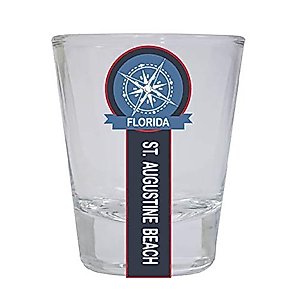 St. Augustine Beach Florida Nautical Souvenir Round Shot Glass