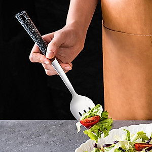 Stainless Steel Large Serving Fork Set,12 inch big serving fork for Banquet, Buffet,Dishwasher Safe