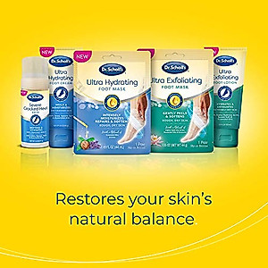 Dr. Scholl's Ultra Hydrating Foot Mask 3 Pack , Intensely Moisturizes Repairs and Softens Rough Dry Skin with Urea, 3 Count 1 Pair