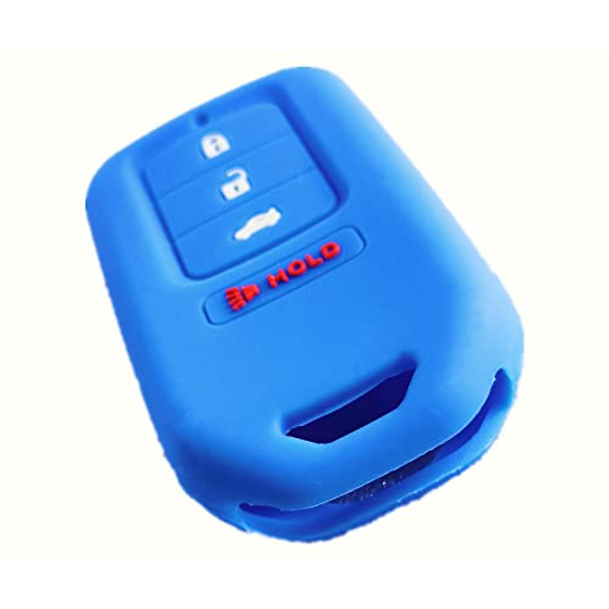 Silicone Smart Key Fob Cover Case Protector Keyless Remote Holder for 2013-2021 Honda Accord CR-V HR-V CR-Z 4 Buttons Blue