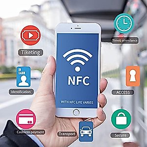 50pcs NFC Cards NFC Tags Ntag 215 NFC chip NFC 215 tag rewritable NFC Coin Cards，Compatible with Tagmo and NFC Enabled Mobile Phones and Devices, Round (25 mm/ 1 Inch)