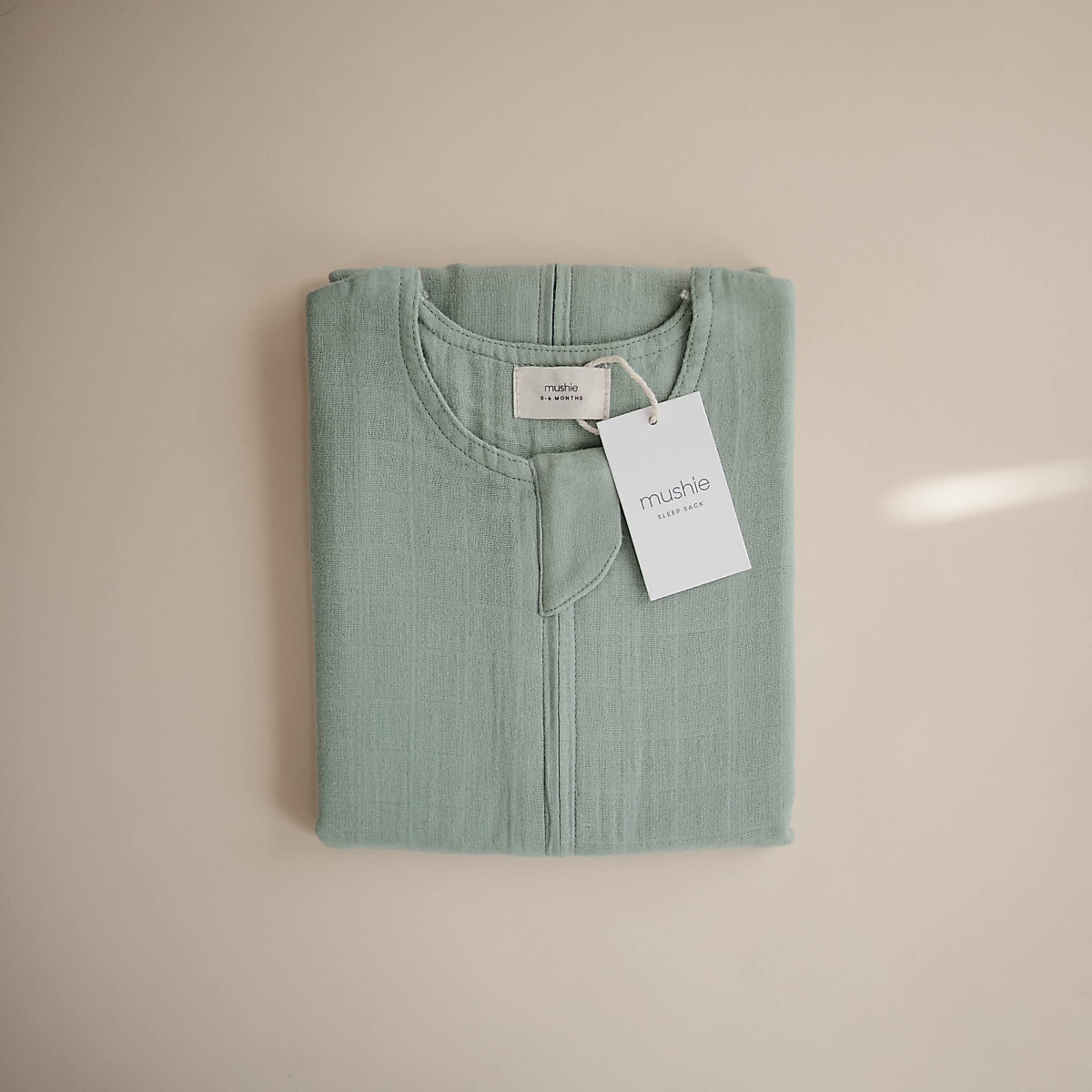 mushie Baby Wearable Blanket | 100% Organic Cotton Muslin | Sleeping Bag For Infants (Roman Green)