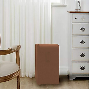 Perfitel Universal Portable Air Conditioner Cover Dust Proof Sunshade Fabric Covers with Telescopic Rope AC Cover Protector Defender - Full Winter AC Cover Indoor Protection (Brown)