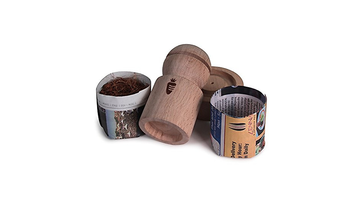 DIY Biodegradable Seedling Starter Pots by Carrot Design
