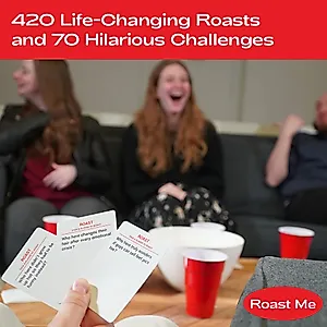 Roast Me Adult Card Game to Flame All Those Around You, Perfect for Party Games with 420 Life-Changing Roasts and 70 Hilarious Challenges