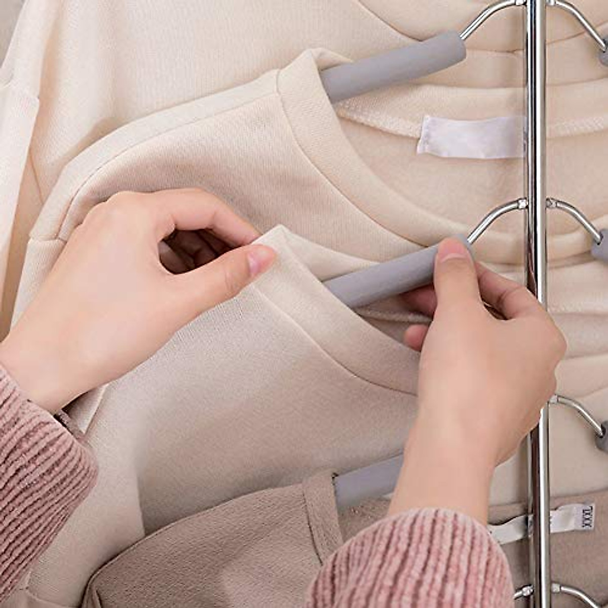 BEYST Clothes Hangers, Multilayer Anti-Slip Clothes Rack Space Saving Clothes Hangers Closet Storage Organizer for Suits Pants Shirts Jeans