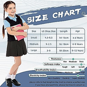 Kids Girls Boys Classics Athletic Cotton Soft Breathable School Uniform Seamless Crew Socks (10 Pairs White, 9-12 Years)