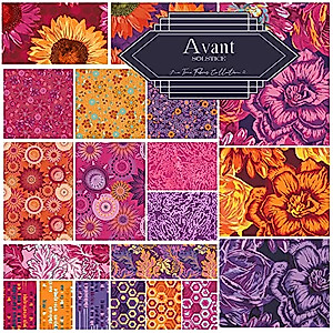 True Fabrics Avant Solstice Precut Fabric (Half Yard Bundle) - 20 Pieces in 18" x 44" cuts