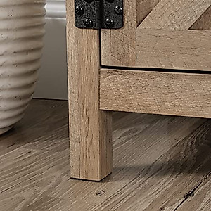 Sauder Bridge Acre Credenza, for TV's up to 65", Lintel Oak Finish