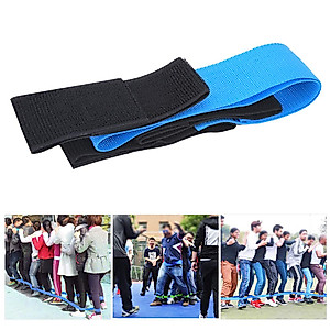 Camidy Team Game Fastening Tape,Ribbon Elastic Cooperative Legged Race Band Outdoor Birthday Team-Building Party Group Game