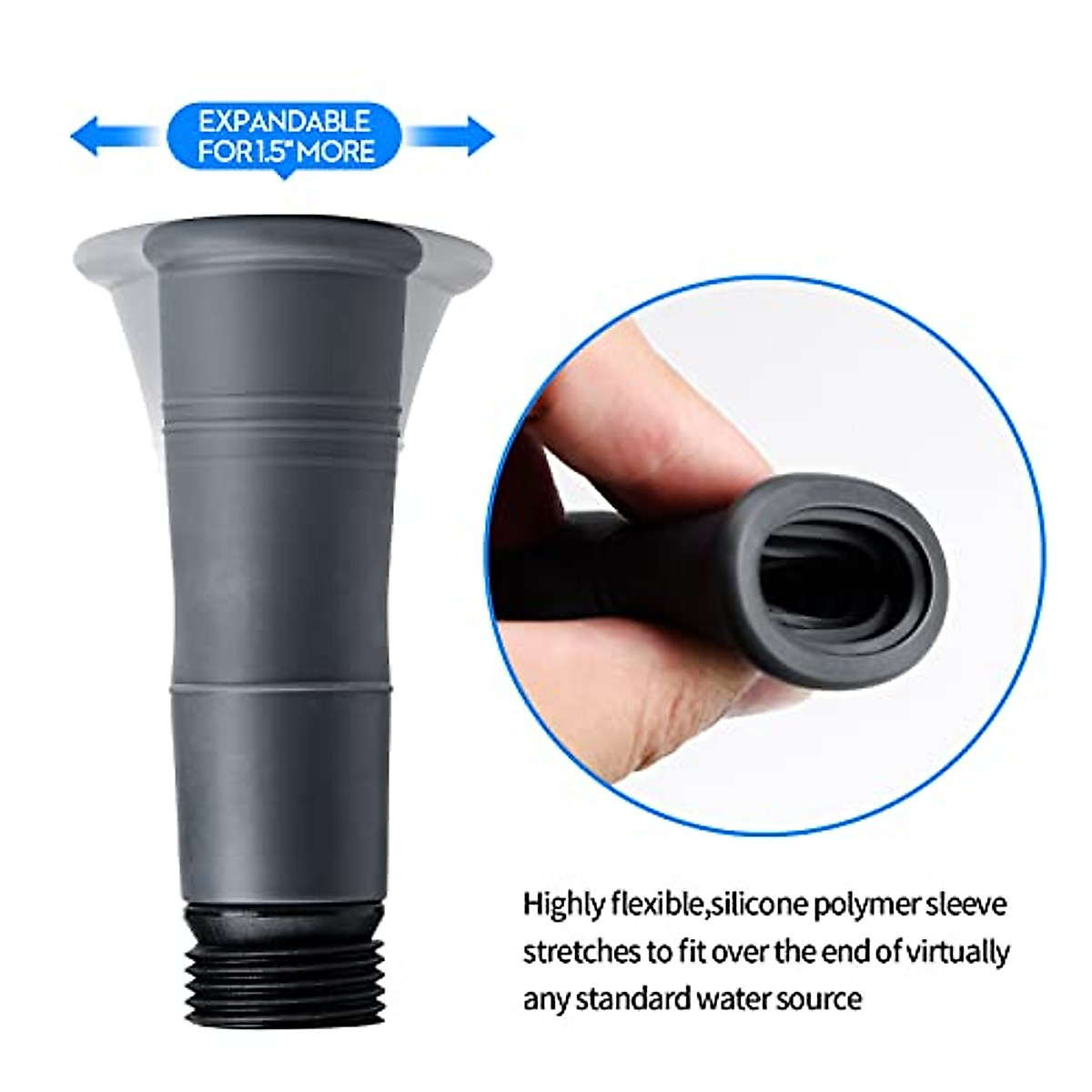 Hose Adapter, WarmSpray RV Dump Hose Attachment for Faucet, Garden/Sink/Bath Faucet Water Hose Bib