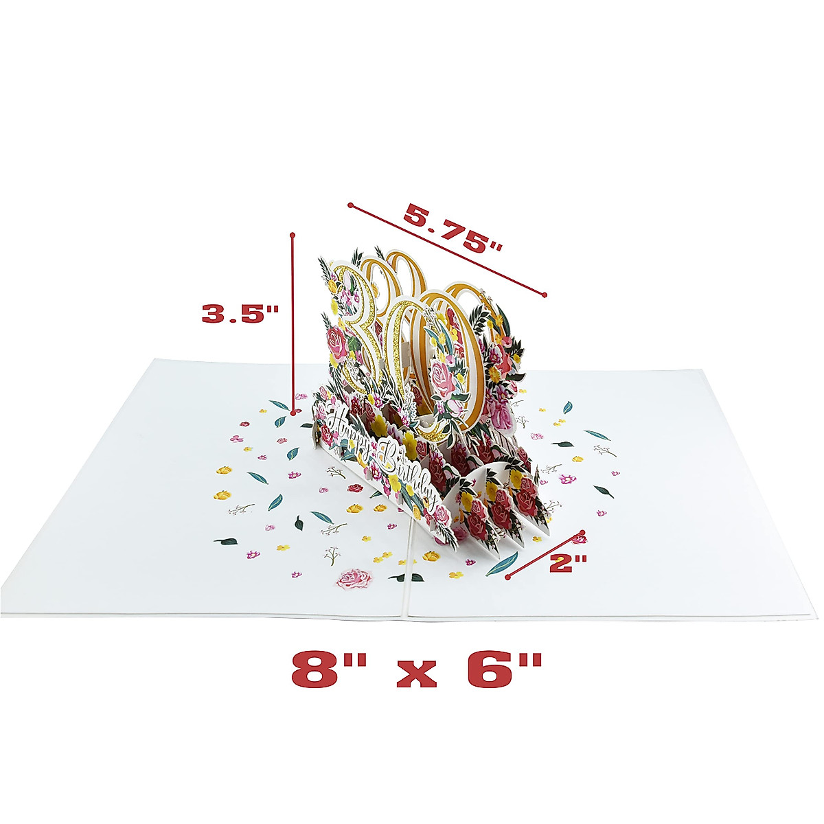 Happy 30th Birthday Pop Up 3D Greeting Card