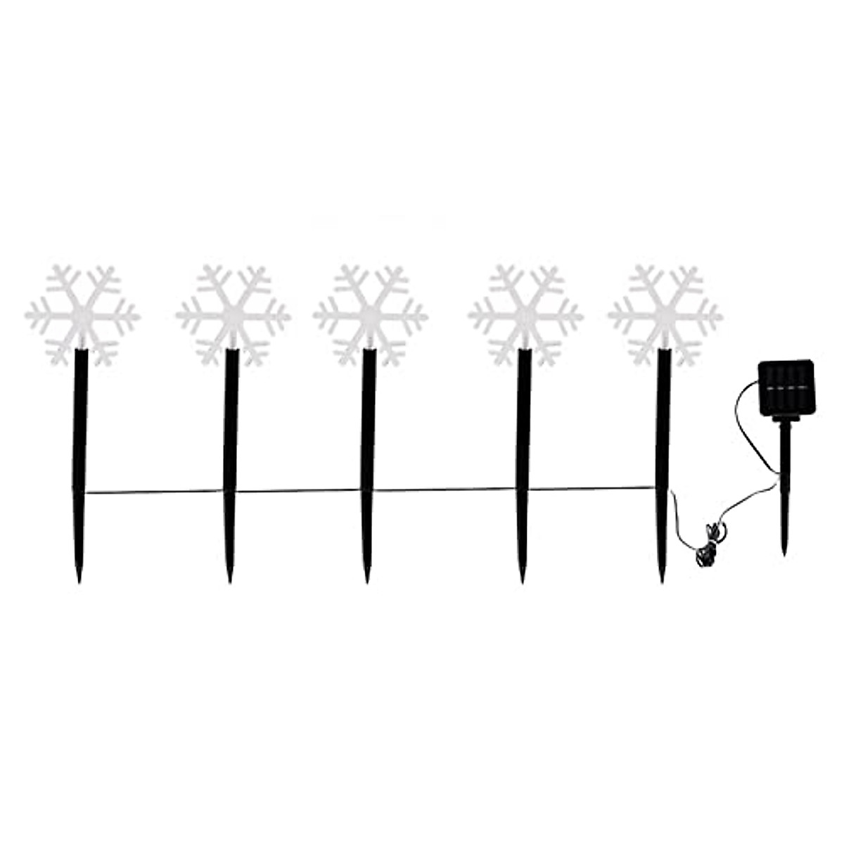 Christmas Tree Path Finder Stake Lights,Christmas Solar Lights for Outdoor Garden,Waterproof Ground Plug Lights Warm Decorative Light for Home,Garden,Yard,Xmas Festival Party Supplies (Snowflake)