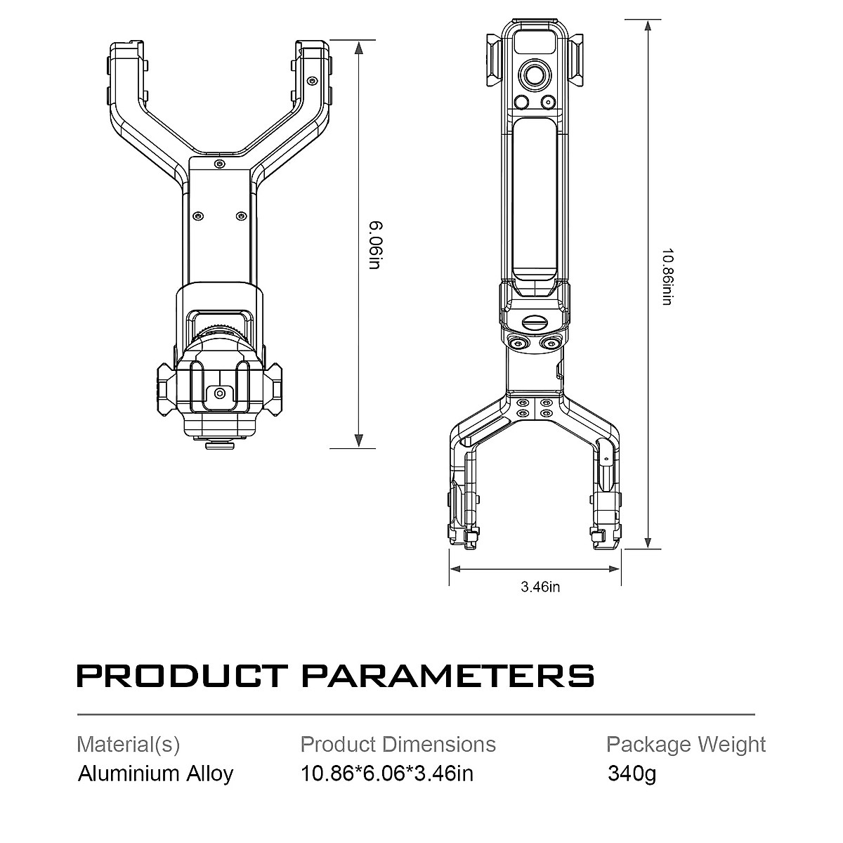 Tilta Rear Operating Control Handle for RS 2 | Controls RS2, Compatible with Nucleus Nano, Nucleus M, DJI Wireless Follow Focus Systems | TGA-ARH