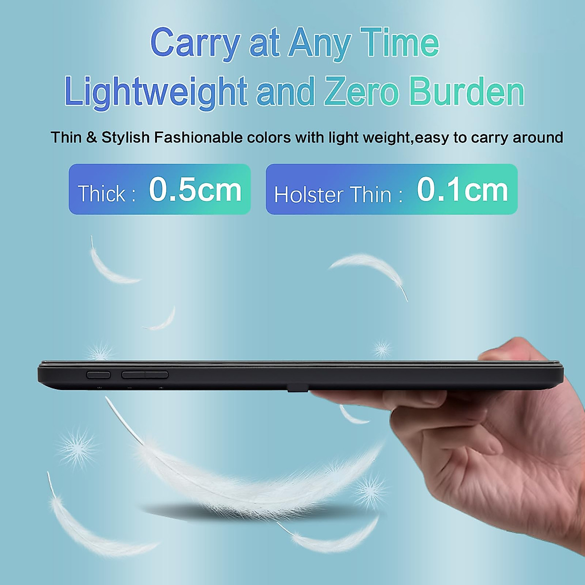 BINTEC 10.1 Inch 16G Windows 11pro 2-in-1 Thin and Light Dual-Camera Tablet with Touch Screen, 1920×1080IPS, Equipped with Bluetooth 4.2 with Magnetic Keyboard (Black/960G SSD)