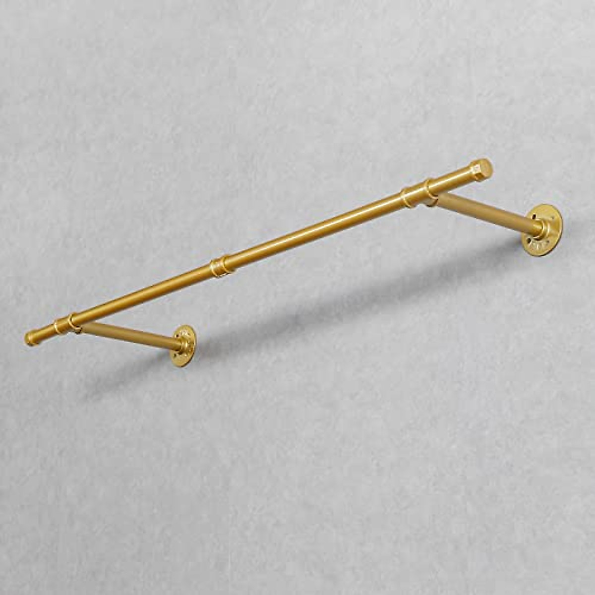 RZGY Clothes Rack Wall Mount, 47.2''L Clothing Bar for Wall, Industrial Pipe Clothes Rod, Heavy Duty Hanging Clothes Rack Detachable Garment Bar, Multi-Purpose Hanging Rod for Closet