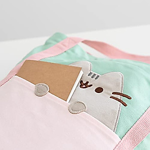 Official Pusheen Premium Cotton Tote Bag - Cotton Shopping Bag - 14x16x2 inches - Canvas Bag - Cotton Bag - Gift Bag - Pusheen Gifts - Cute Tote Bag - Pusheen Merchandise