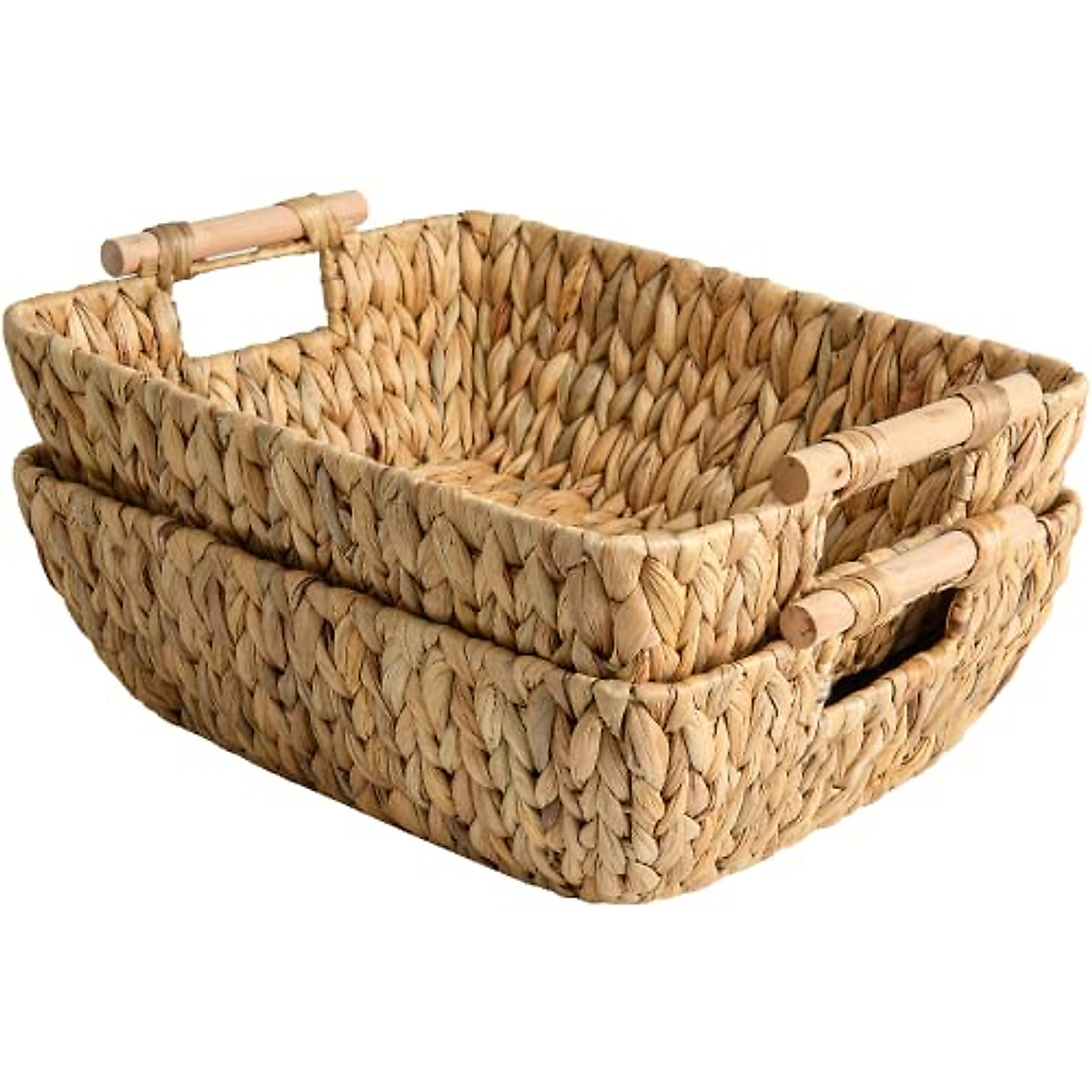 StorageWorks Hand-Woven Storage Baskets Set