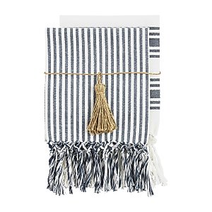 Mud Pie Striped Turkish Towel Set, Blue
