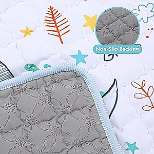 MEM Playpen Mat 71" X 59" Baby Play Mat, One-Piece Baby Crawling Mat, Non Slip Washable Play Mats for Floor, Cushioned Baby Playmat Floor Mat for Infants, Babies, Toddlers