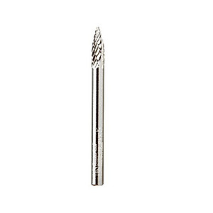 Amana Tool - BURS-190 Solid Carbide Pointed Tree Shape 1/8 Dia x 3/8 x 1/8 Shank Double Cu