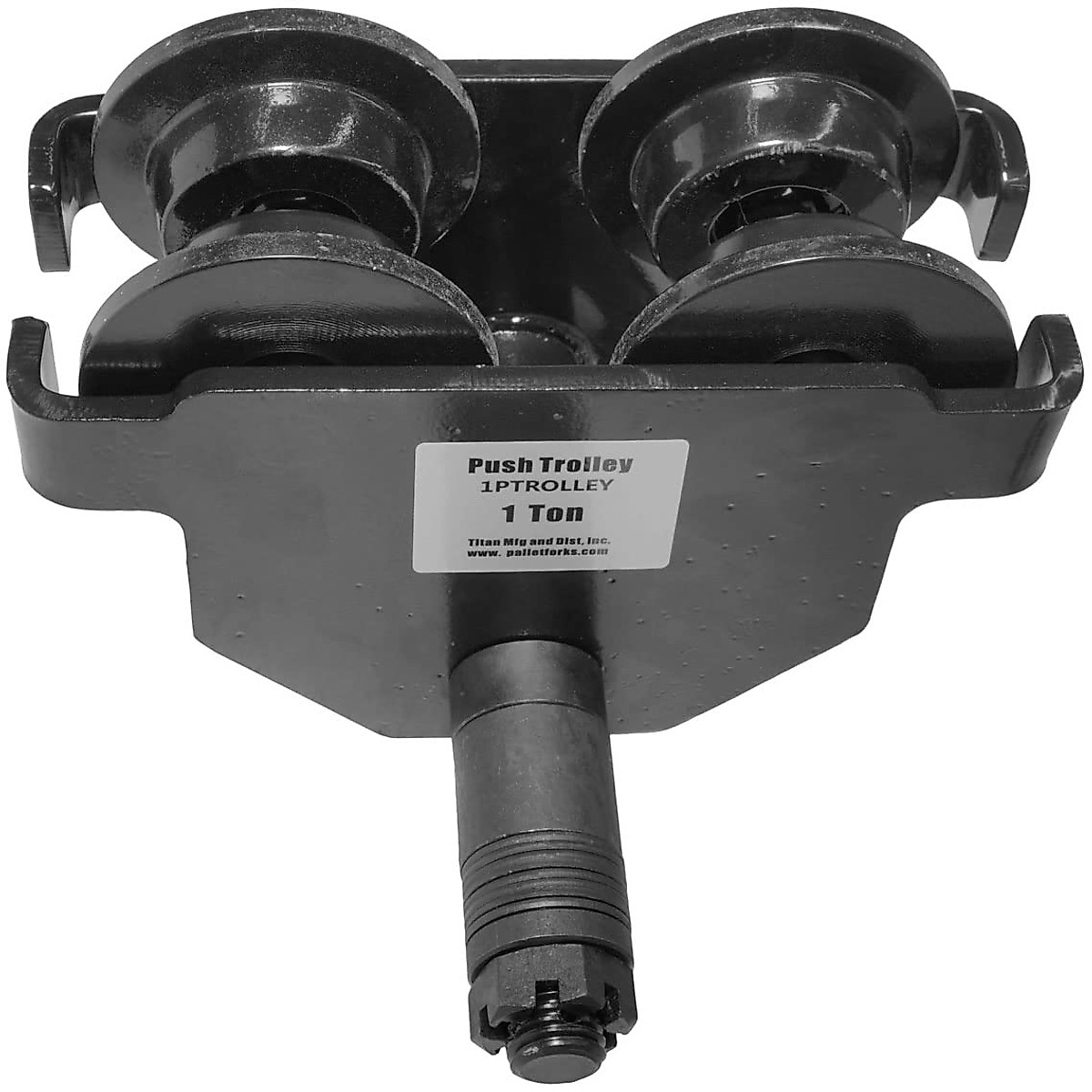 Titan Attachments Push Trolley 1 Ton Capacity Solid Steel Construction