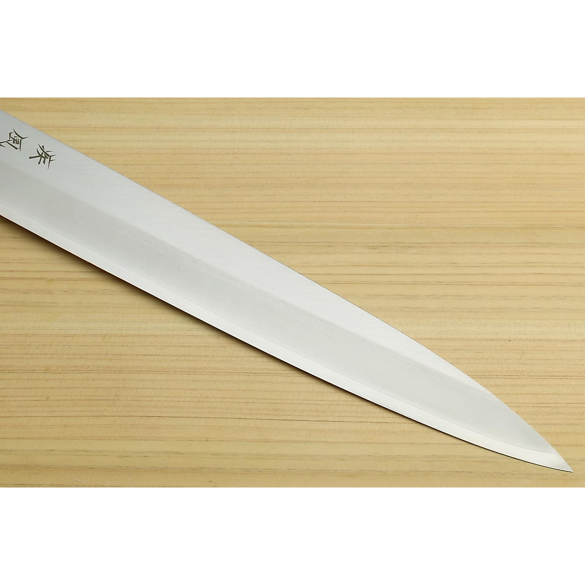 Yoshihiro Inox Stainless Steel Yanagi Sushi Sashimi Japanese Chef Knife with Saya Cover (11.8'' (300mm))
