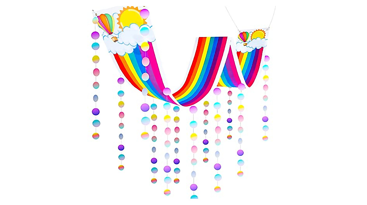 Spiareal Rainbow Cloud Ceiling Decorations for Parties