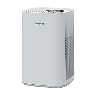 Galaseed H13 True HEPA Air Purifier | Built-in PM2.5 Sensor | 500sq ft Coverage | 3-Stage Air Filtration System | Removes 99.97% PM2.5 Particles | Ideal for Large Bedroom, Living Room, Home and Office
