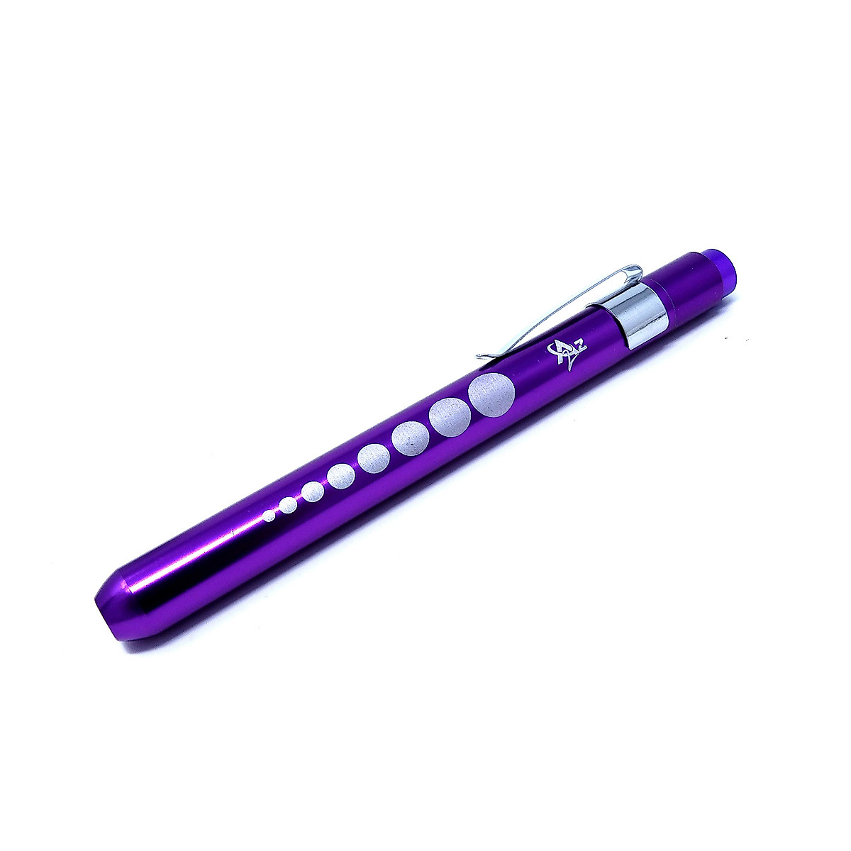Penlight Reusable Medical Aluminum LED Pen Light with Pupil Gauge for Nurses Doctors Students with Pocket Clip (Purple)