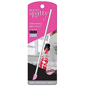 Spatty Lip Gloss Tiny Beauty Spatula (6 Inch Pink) Shark Tank Mom Made Scrapes Last Drop of Lipstick, Concealer, Chapstick, Tiny Makeup Cosmetics Gifts for Women, Teen, Grandma, Mom Stocking Stuffers