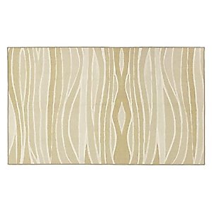 My Magic Carpet Washable Rug - Non-Slip, Stain Resistant, Waterproof, Foldable - 1 Piece Accent Living Room & Bedroom Area Rug - Pet & Kid Friendly (Waves Natural, 3X5 ft)