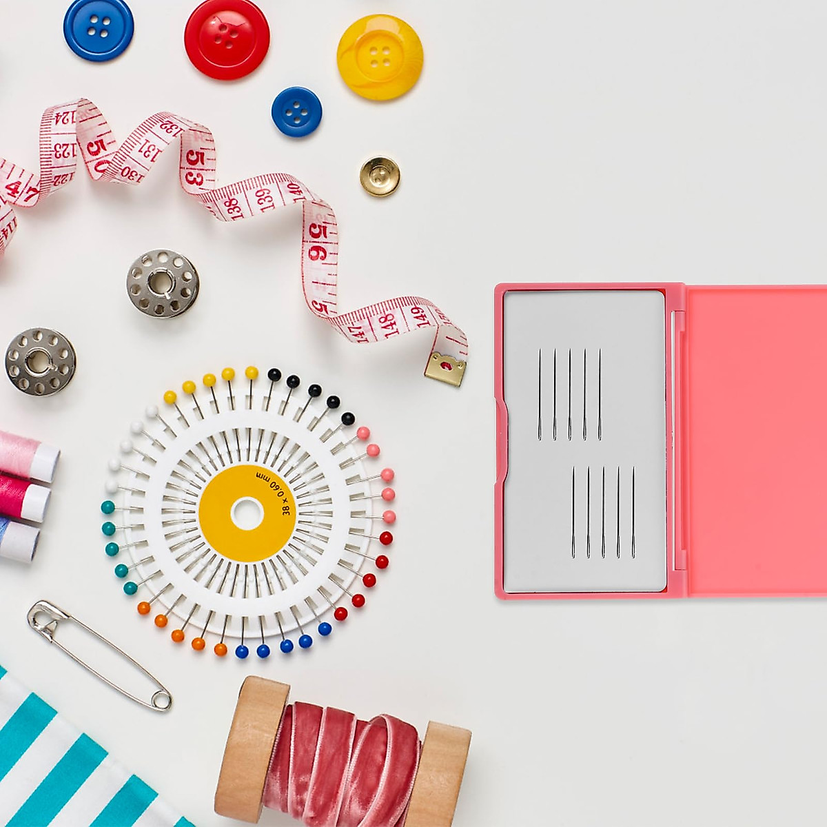 FOMIYES Magnetic Needle Organizer 3Pcs Magnetic Needles Boxes, DIY Sewing Stitching Pin Storage Case, Cross Sewing Knitting Pin Organizer Knitting Needle Box