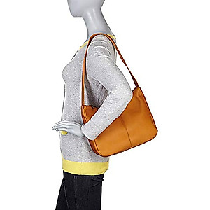 Le Donne Leather Urban Hobo Premium Colombian Leather Shoulder Bag Purse Hand Bag For Women (Cafe)