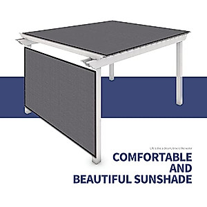 VICLLAX Shade Fabric Sun Shade Cloth Privacy Screen with Grommets for Patio Garden Pergola Cover Canopy 8x12 FT, Grey