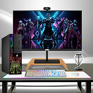 TechMagnet Computer Desktop PC, Intel Core i5-6500, Siwa 6, New MTG Dual 22 Inch Monitor, 16GB RAM, 240GB SSD, 1GB Graphic Card, Gaming Kit, Webcam, WiFi, Windows 10 Pro (Renewed)