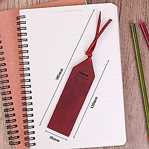 5 Pieces Leather Bookmark, Classic Handmade Leather Page Markers Personalized Leather Bookmarks for Book Reading Bookworm Book Lovers Readers Writers Accessories