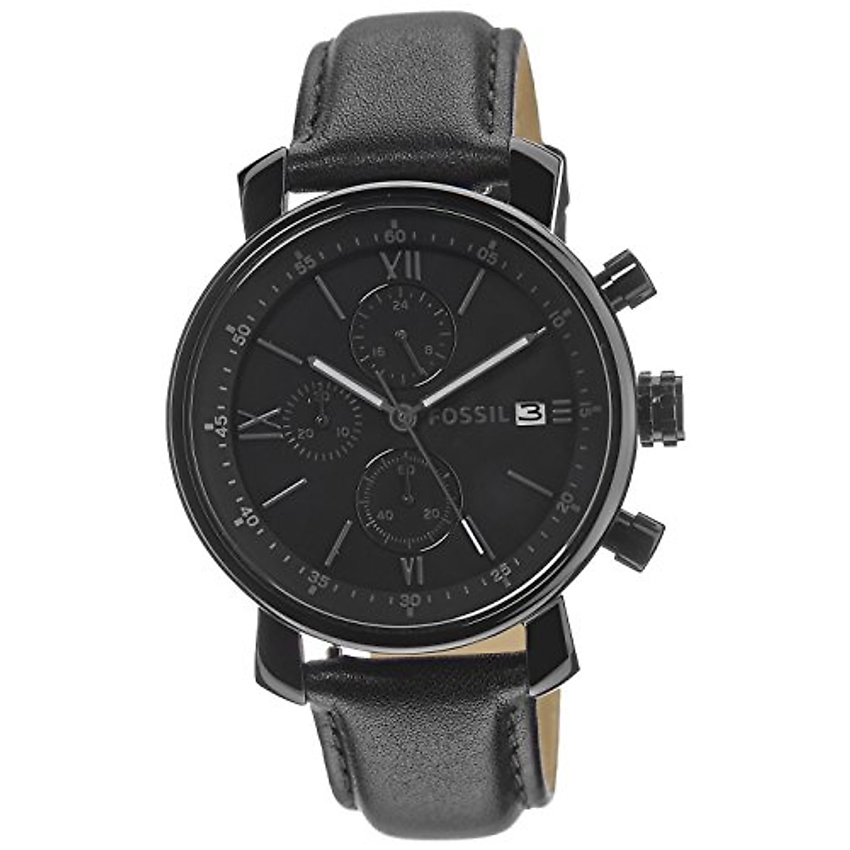 Rhett Chronograph Black Leather Watch