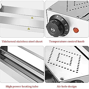 Commercial Food Heat Lamp, Electric Food Warmer for Parties Buffets, Strip Catering Infrared Heating Lamp for Keep Food Warm, Restaurant Kitchen Equipment(60x15x6.5cm)